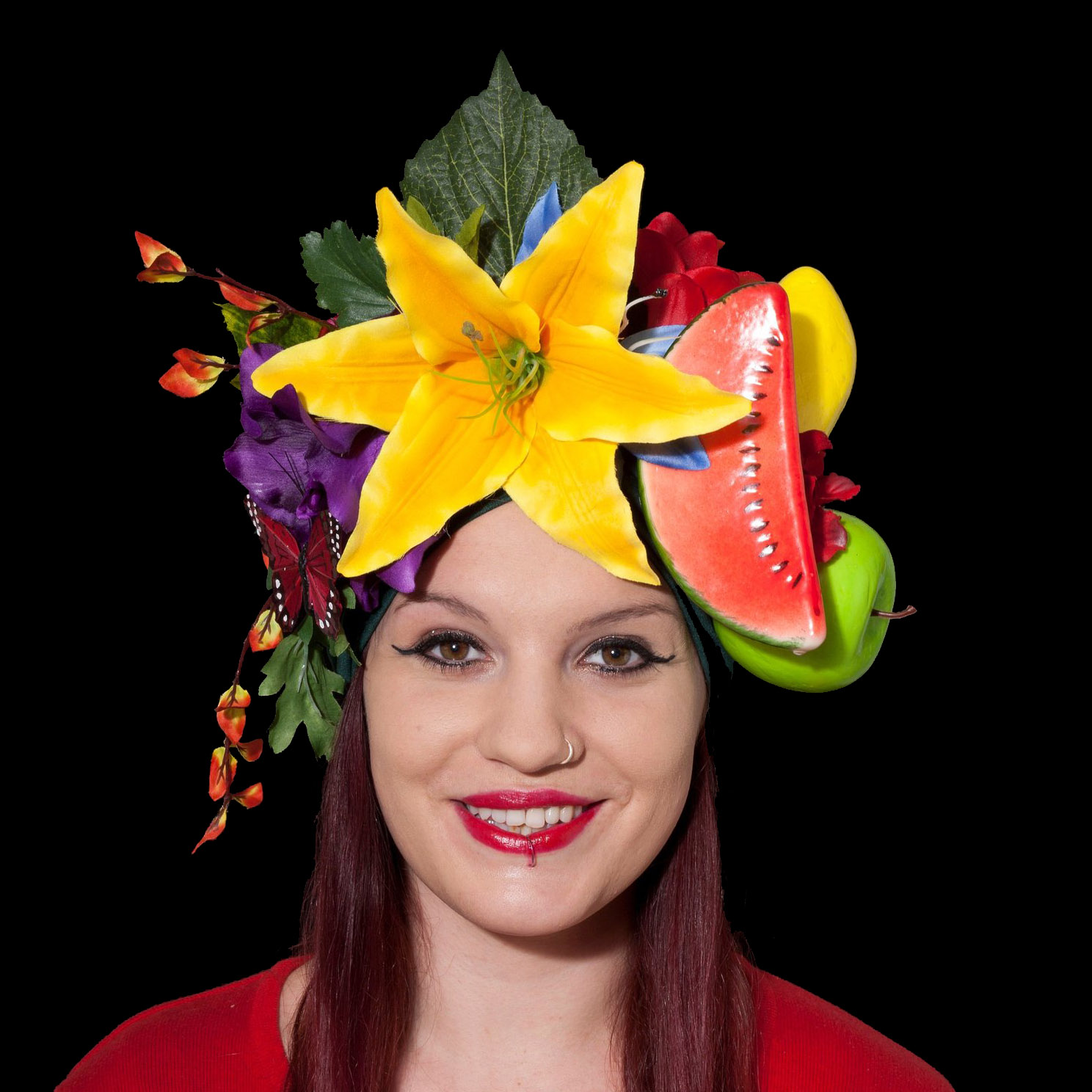 Bespoke Tropical Fruit Carmen Miranda Headdress Theheadonista Bespoke Tropical Fruit Carmen Miranda Headdress Theheadonista