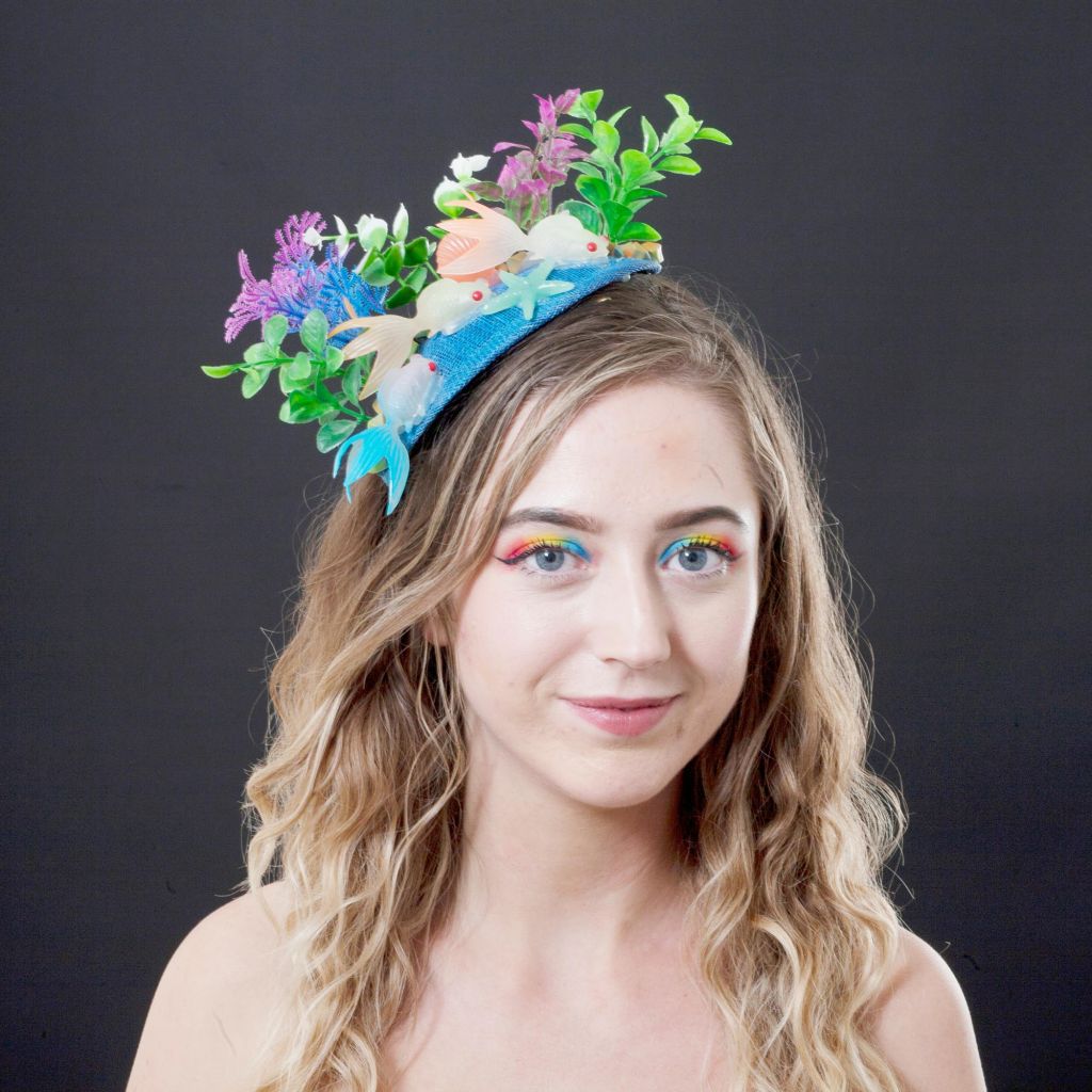 Mermaid Fascinator with Glow in the Dark Fish - theheadonista