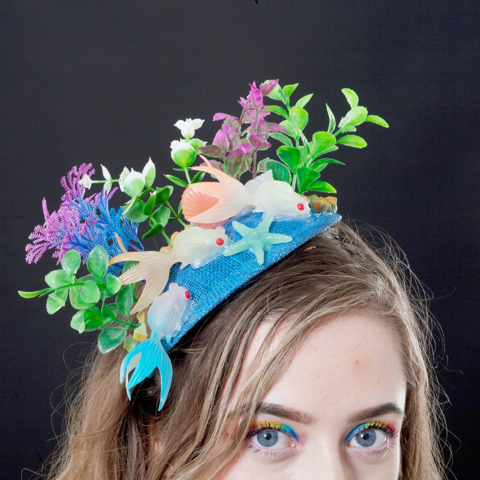 Mermaid Fascinator with Glow in the Dark Fish - theheadonista
