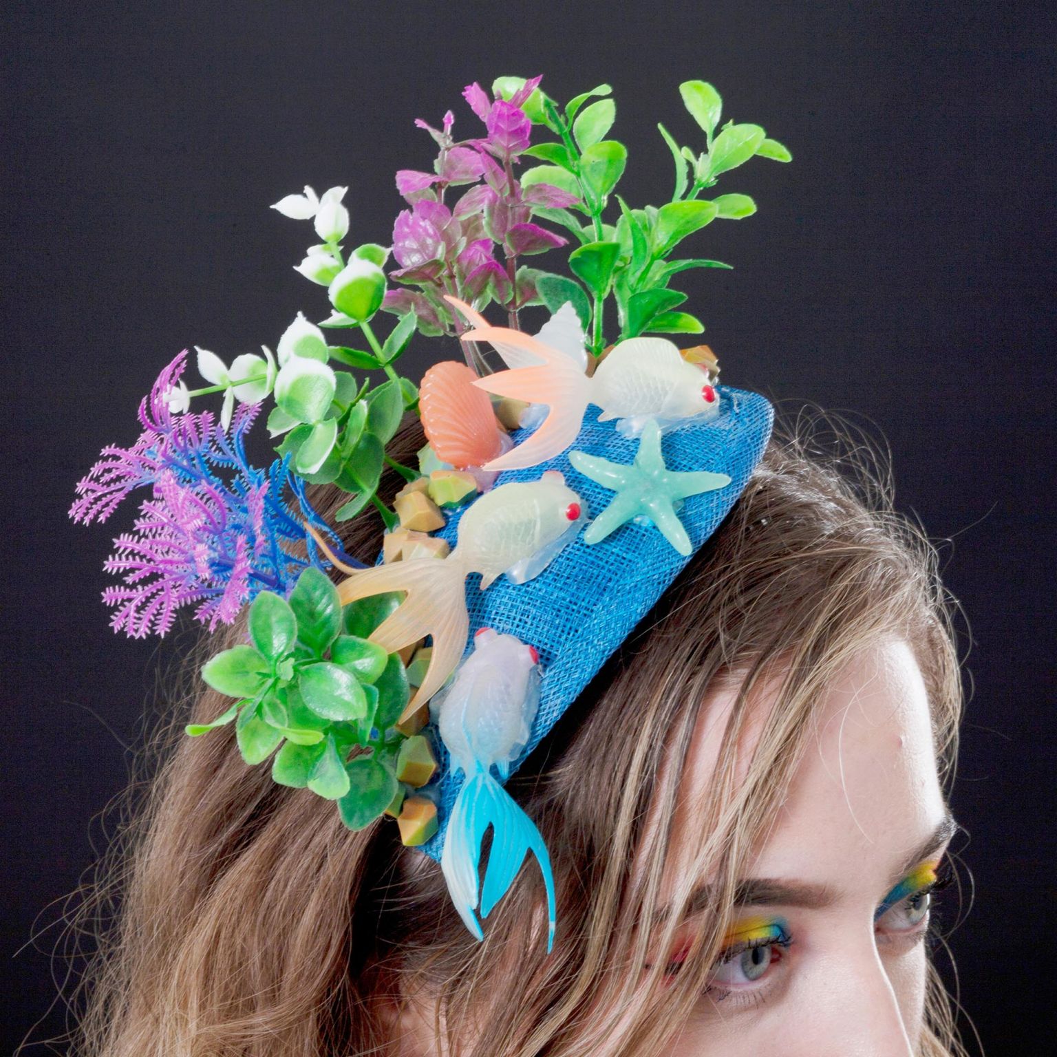 Mermaid Fascinator with Glow in the Dark Fish - theheadonista