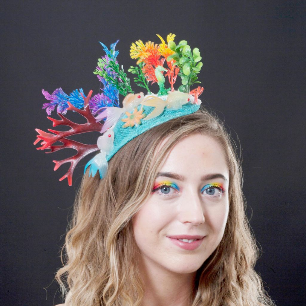 Mermaid Fascinator with Glow in the Dark Fish - theheadonista