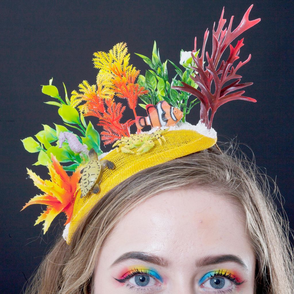 Mermaid Fascinator with Sea Creatures - theheadonista
